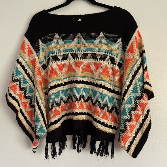 Elan | Sweaters | Elan Multicolor Geometric Sweater | Poshmark